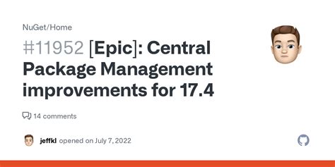 [epic] central package management improvements for 17 4 · issue 11952