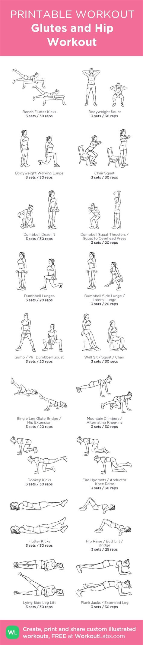 Printable Hip Exercises