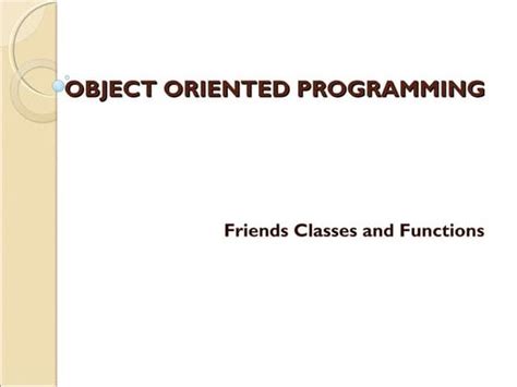 Chapter23 Friend Function Friend Class Pdf