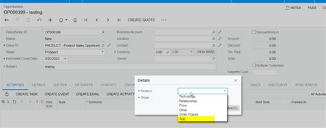 Add New Reasons In Opportunity Screen Community