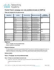Propagate A Default Route In OSPFv2 Configuration And Course Hero