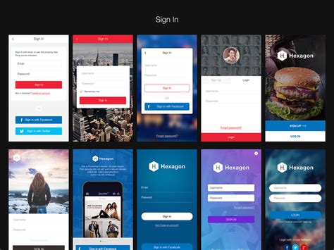 Hexagon Mobile Ui Kit By Hoang Pts ~ Epicpxls