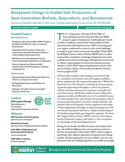 Biosystems Design To Enable Safe Production Of Next Generation Biofuels Bioproducts And