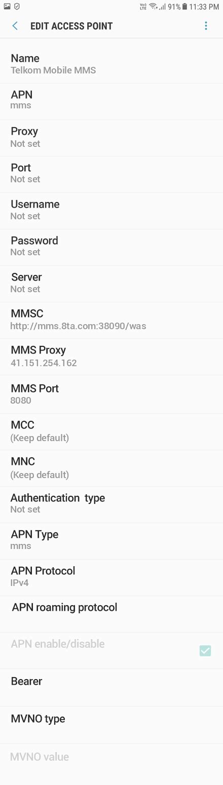 Telkom Mobile Huawei Honor View 10 Mms Apn Settings For South Africa