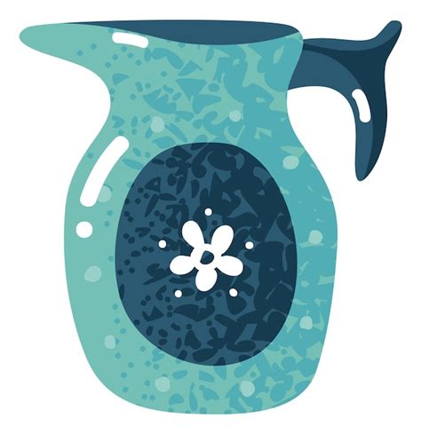 세라믹 투수 음료 및 액체용 장식용 용기 프리미엄 벡터