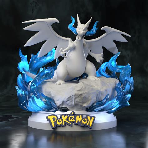 Stl File Pokemon Mega Charizard X Figure 🐉・3d Printable Model To Download・cults