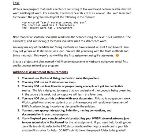 Solved Task Write A Java Program That Reads A Sentence