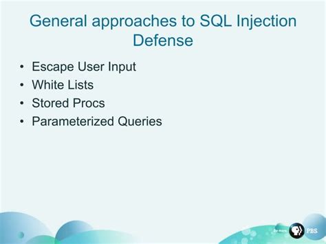 Sql Injection Defense In Python Pptx Databases Computer Software