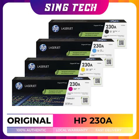 Original Hp 230a Black Cyan Yellow Magenta Toner Cartridge W2300a