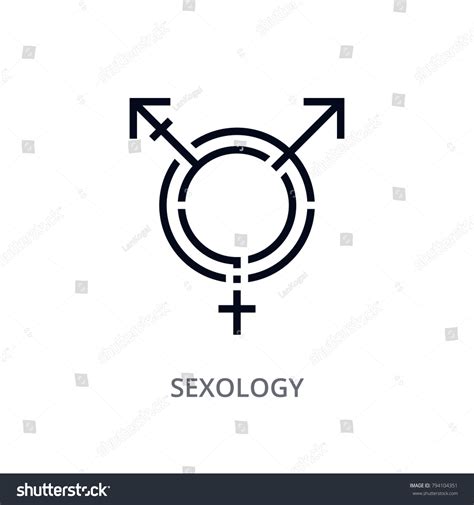 Thin Line Vector Sexology Icon Logo Vetor Stock Livre De Direitos Shutterstock