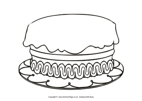 Birthday Cake Without Candles Clip Art Black And White
