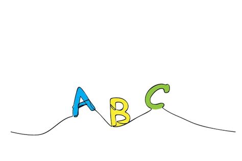 Premium Vector Vector Sketch Alphabet Uppercase A B C Single Line For Design Element