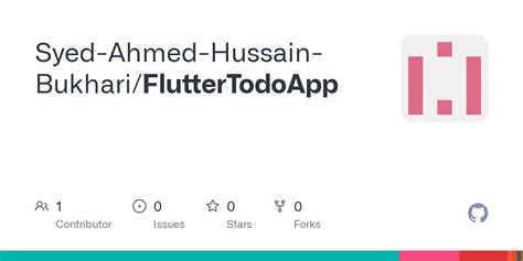 Github Syed Ahmed Hussain Bukharifluttertodoapp