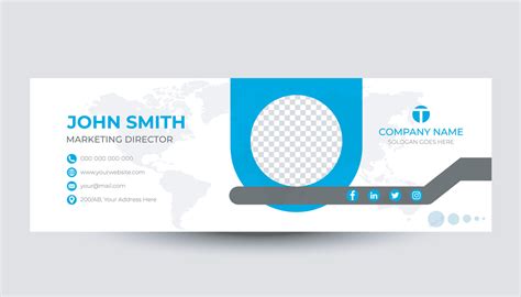 Modern Email Signature Design Template 11142224 Vector Art At Vecteezy