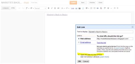 Mariettes Back To Basics Tip How To Make Your Blogs Hyperlinks