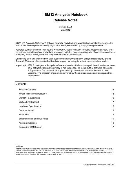 Ibm I2 Analysts Notebook Iss Africa Investigation Software