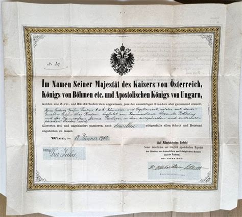 Austrian Hungary Passports Of A Notable Diplomat By Tom Topol