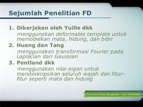 Face Detection And Face Recognition [teori Informasi 2011]