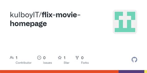 GitHub KulboyIT Flix Movie Homepage