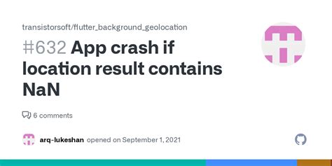 app crash if location result contains nan · issue 632 · transistorsoft