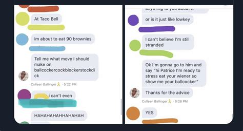 This Is Disgusting Group Chat Screen Shots R Colleenballingersnark