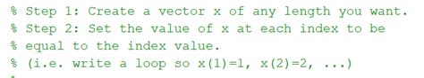 Solved Step 1 Create A Vector X Of Any Length You Want Chegg Com