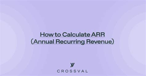 How To Calculate Arr Annual Recurring Revenue