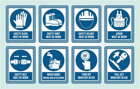 Signage About Work Place Safety 17671035 Vector Art At Vecteezy