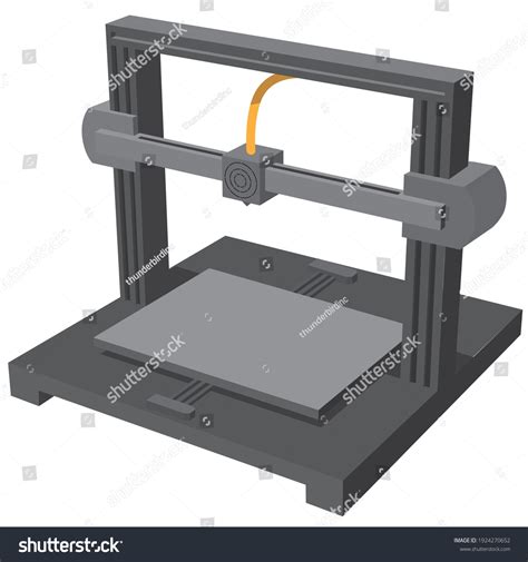 Fdm Fused Deposition Modeling 3d Printer Stock Vector Royalty Free