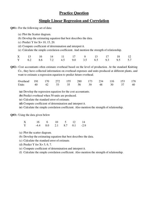 simple linear regression and correlation pdf coefficient of