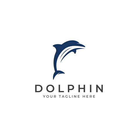 Dolphin Logo Dolphin Jumping On The Waves Of Sea Or Beach With Vector