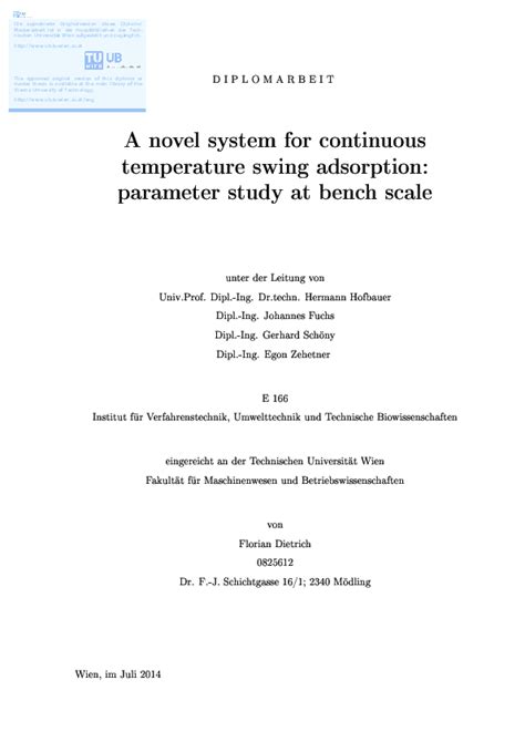 Pdf A Novel System For Continuous Temperature Swing Adsorption