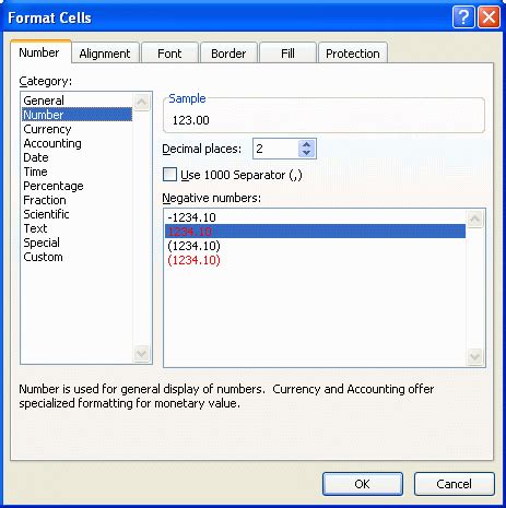 Format Negative Numbers With Red Font