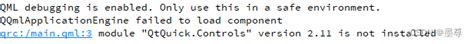 Module QtQuick Controls Version 2 11 Is Not Installed Module Qtquick