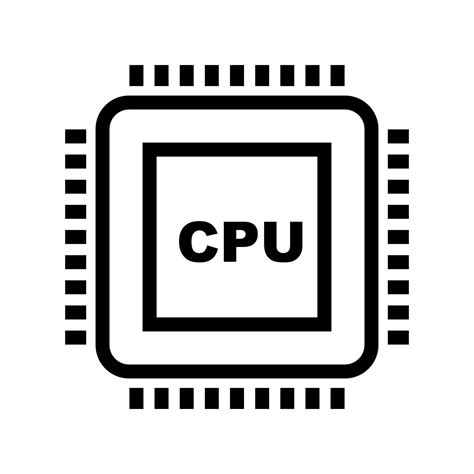 CPU Icon Processor Icon Vector Vector Art At Vecteezy