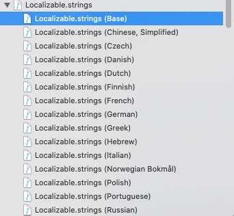 Ios How To Add Base Localization File In Localizable Strings Stack Overflow