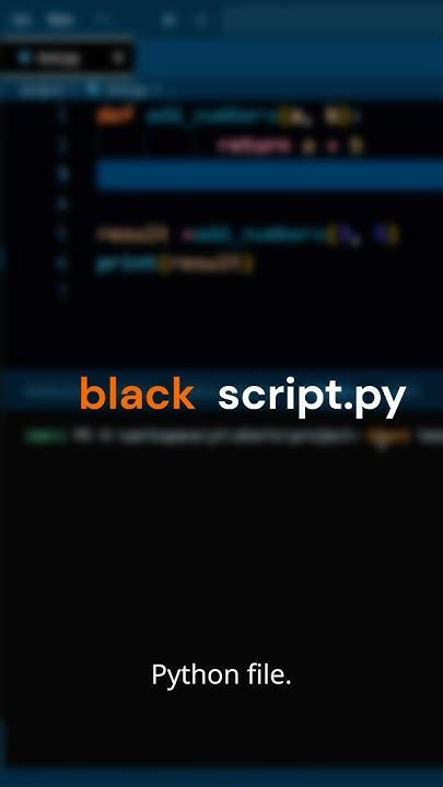 Format Your Python Code With Black Pythontricks Youtube