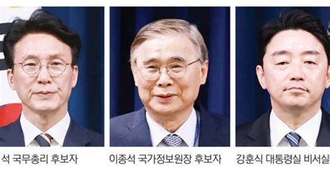 김민석 총리·이종석 국정원장·강훈식 비서실장 지명