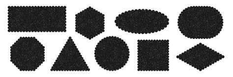 Premium Vector Various Scalloped Frames With Scratch Texture Black Geometric Shapes Stickers