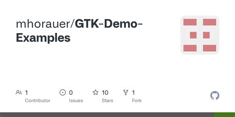 Github Mhorauergtk Demo Examples
