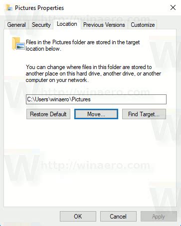 How To Move The Pictures Folder In Windows