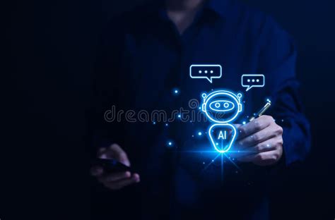 Intelligent Digital Chatbot Chat Assistant Robots Of Customers Access Information Online