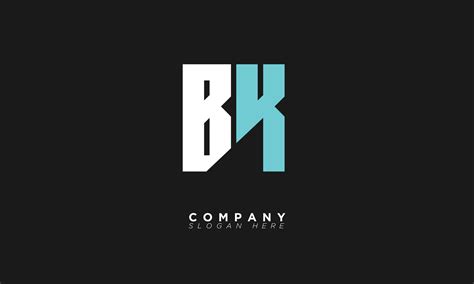 Bk Alfabeto Letras Iniciales Monograma Logo Kb B Y K Vector En Vecteezy