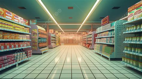 This Is An Animation Showing A Grocery Store Background 3d Illustration Of A Supermarket Hd