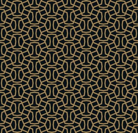 Premium Vector Seamless Pattern Of Intersecting Thin Gold Lines On Black Background Abstract