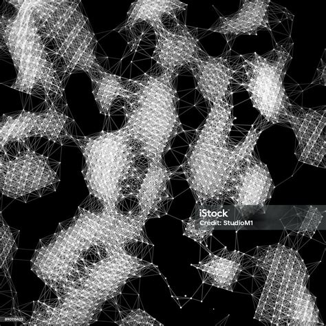 Network Background Connection Structure Wireframe Polygonal Vector Illustration 3d Technology