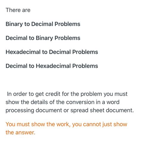 Solved There Are Binary To Decimal Problems Decimal To Chegg Com