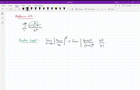 solved the ratio and root tests use the ratio test or the root test to