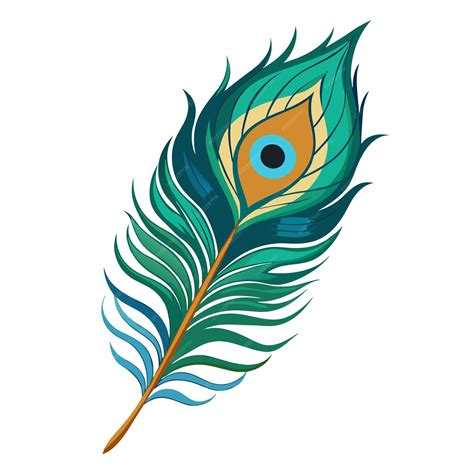 Peacock Feather Vector Premium Ai Generated Vector