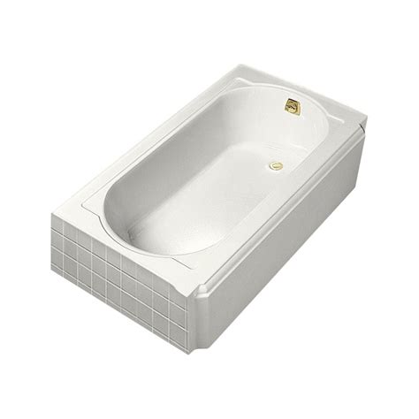 Kohler Memoirs 5 Ft Right Hand Drain Cast Iron Rectangular Alcove Soaking Tub In White The